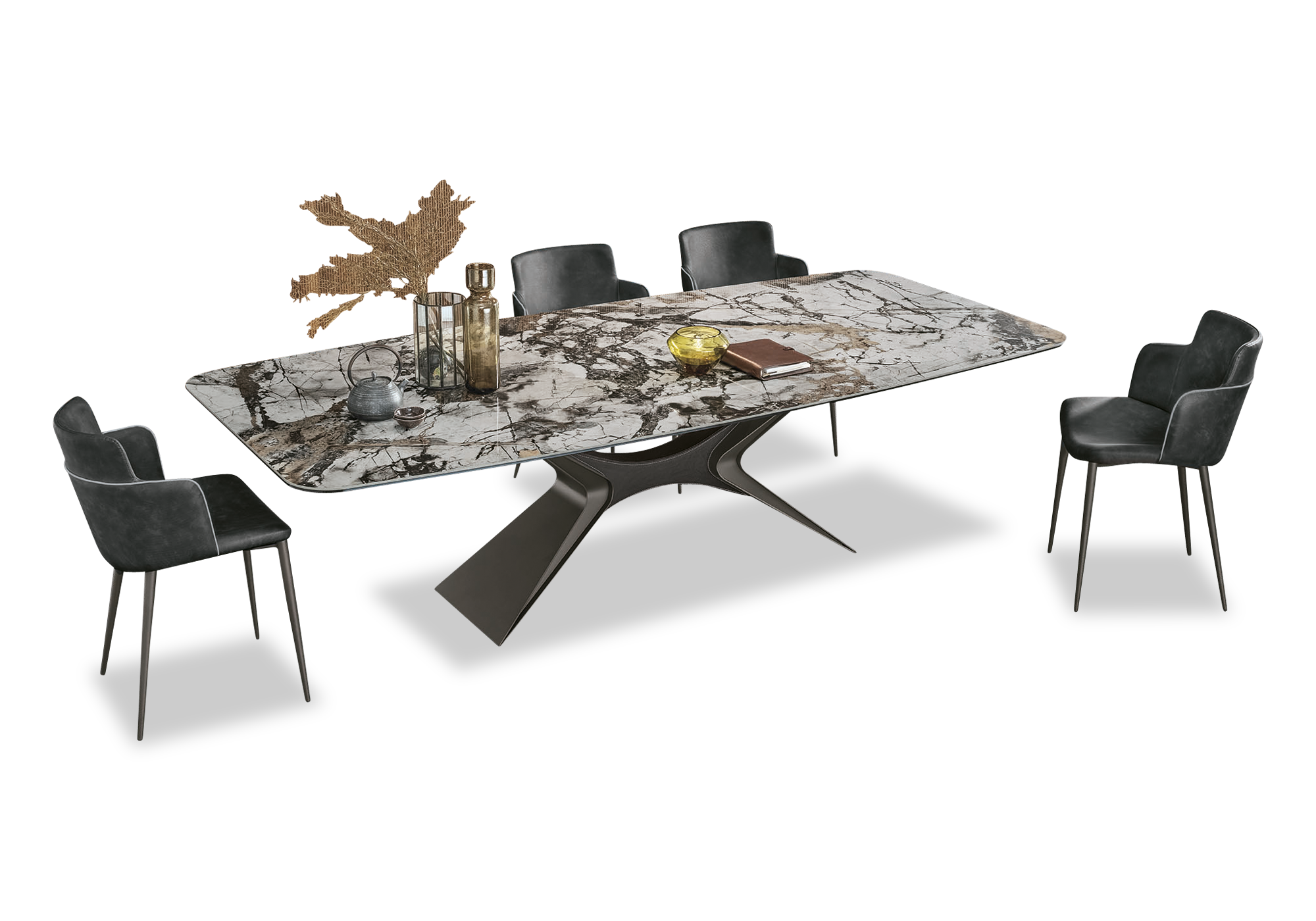 Esstisch Modula mit braunem Keramik | Möbel Gallati