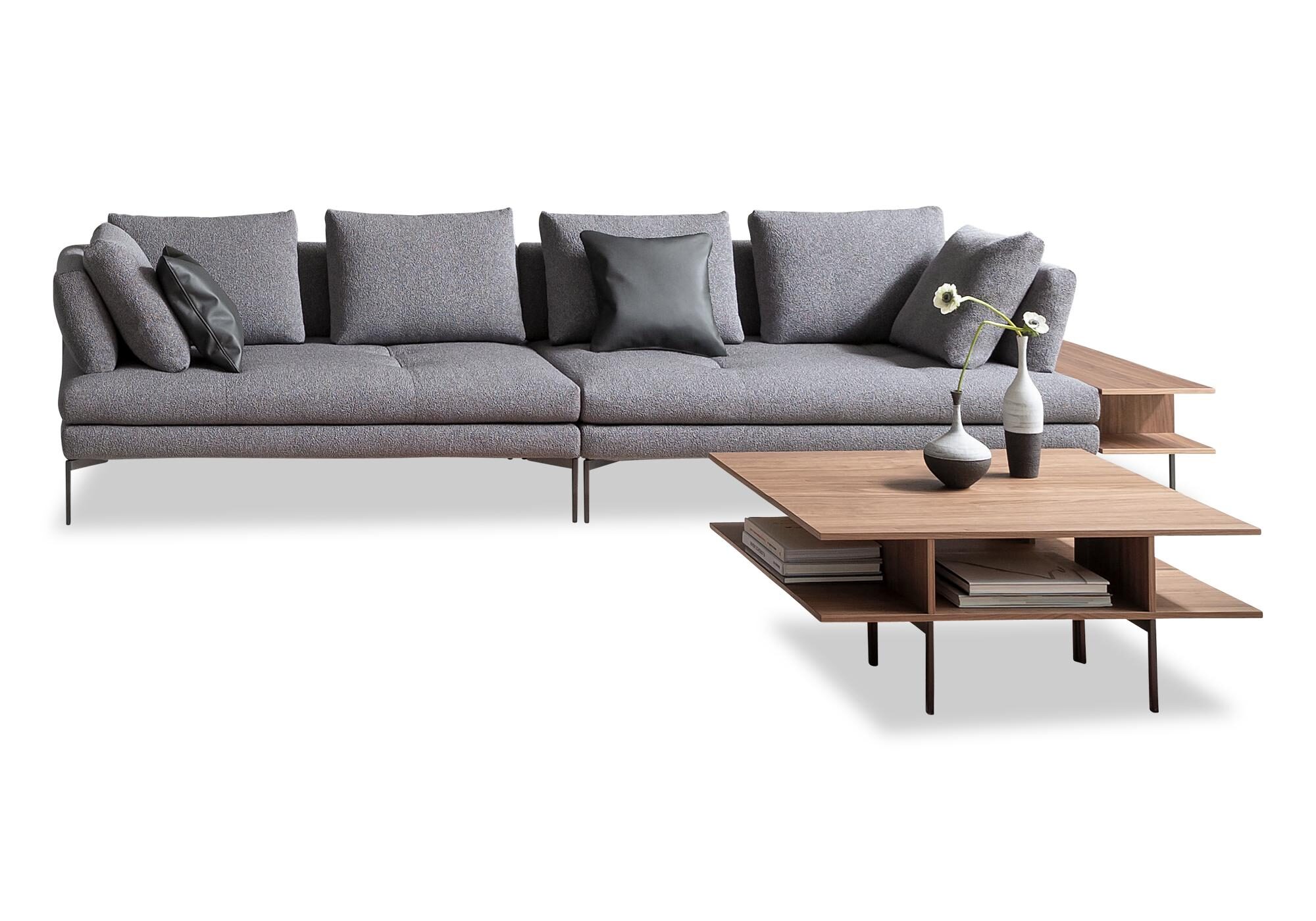 Bonaldo Aliante Sofa - 3-Sitzer 2-teilig - Grau | Möbel Gallati